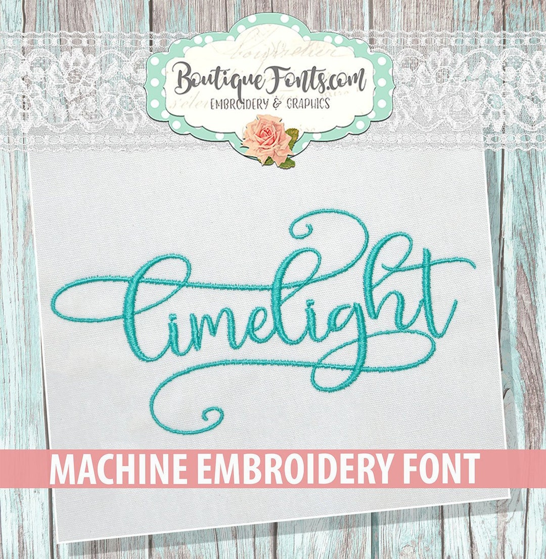 Limelight Machine Embroidery Font - INSTANT DOWNLOAD - Etsy