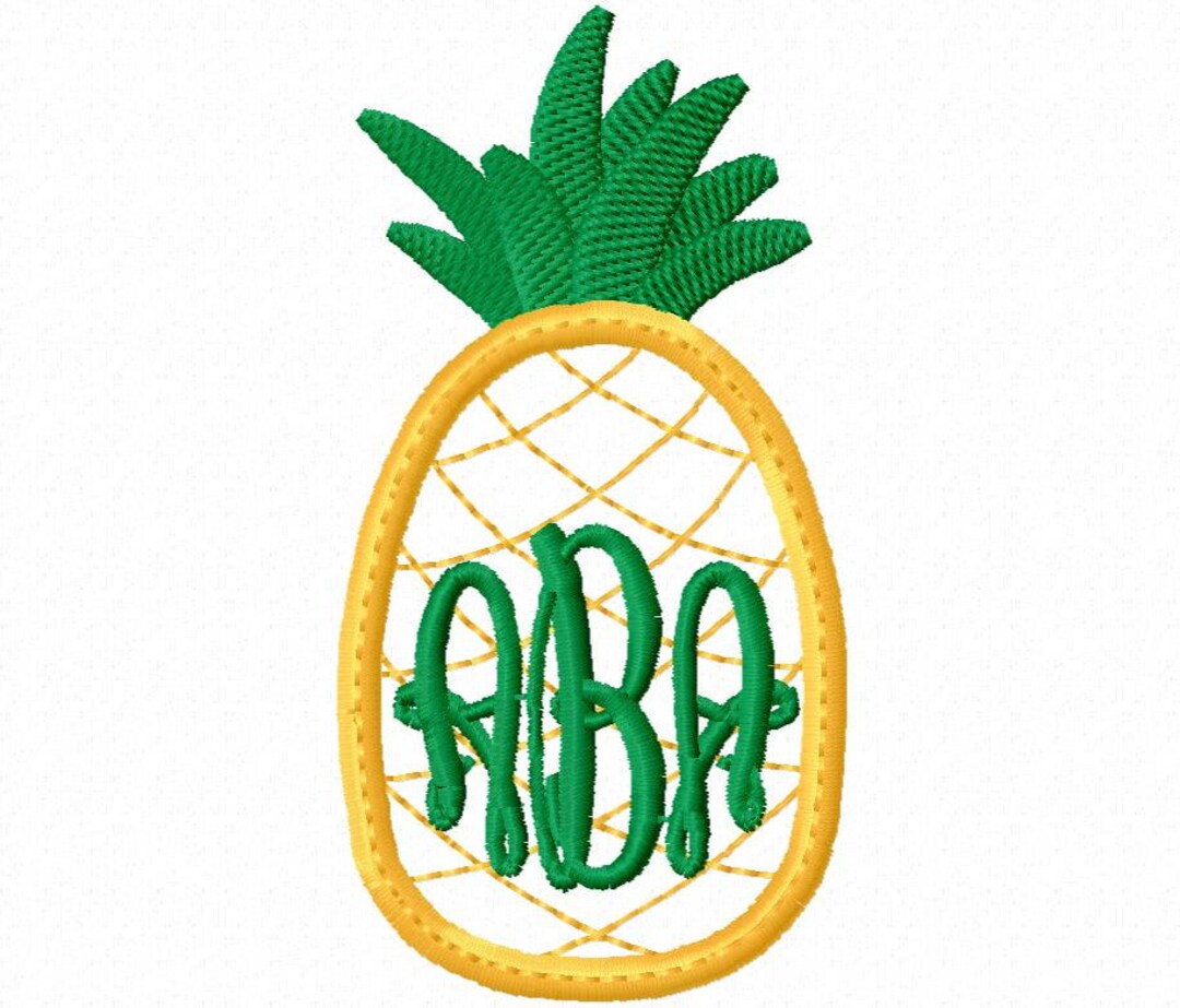 Pineapple Monogram Frame - Instant Download - Etsy