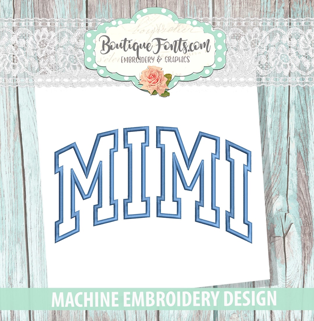 Mimi Applique Machine Embroidery Design - Instant Download - Etsy