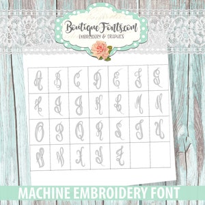 Master Circle Monogram Embroidery Font Set - Instant Download - Etsy
