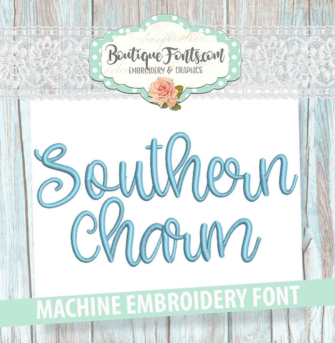 Southern Charm Embroidery Font Set - Instant Download - Etsy