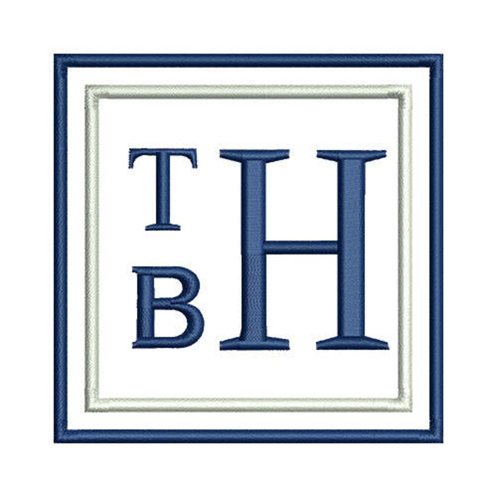 Square Monogram Font With Frame Embroidery Font INSTANT DOWNLOAD - Etsy