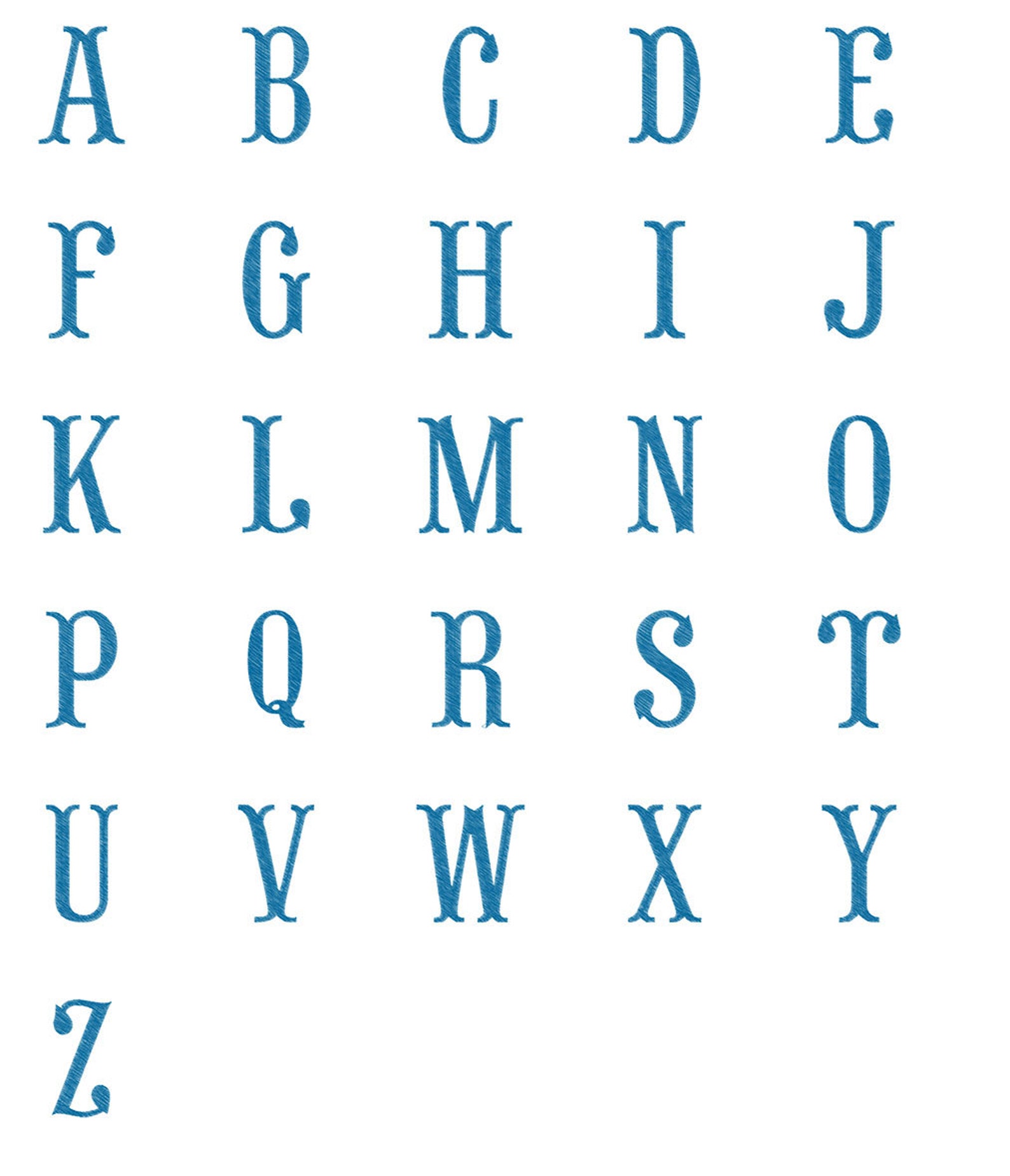 Victorian Monogram Embroidery Font INSTANT DOWNLOAD - Etsy