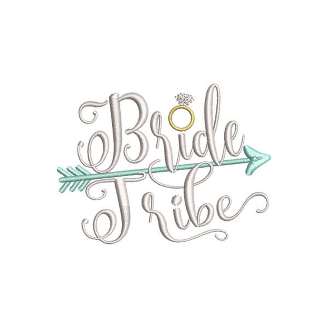 Bride Tribe Wedding Embroidery Design - Instant Download - Etsy