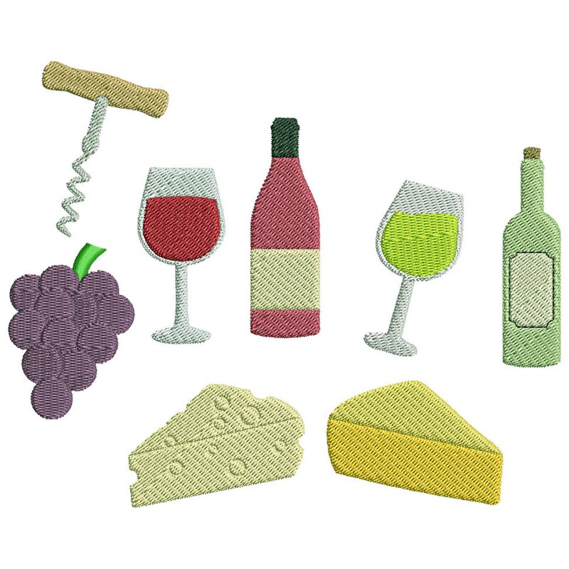 Wine Embroidery - Etsy