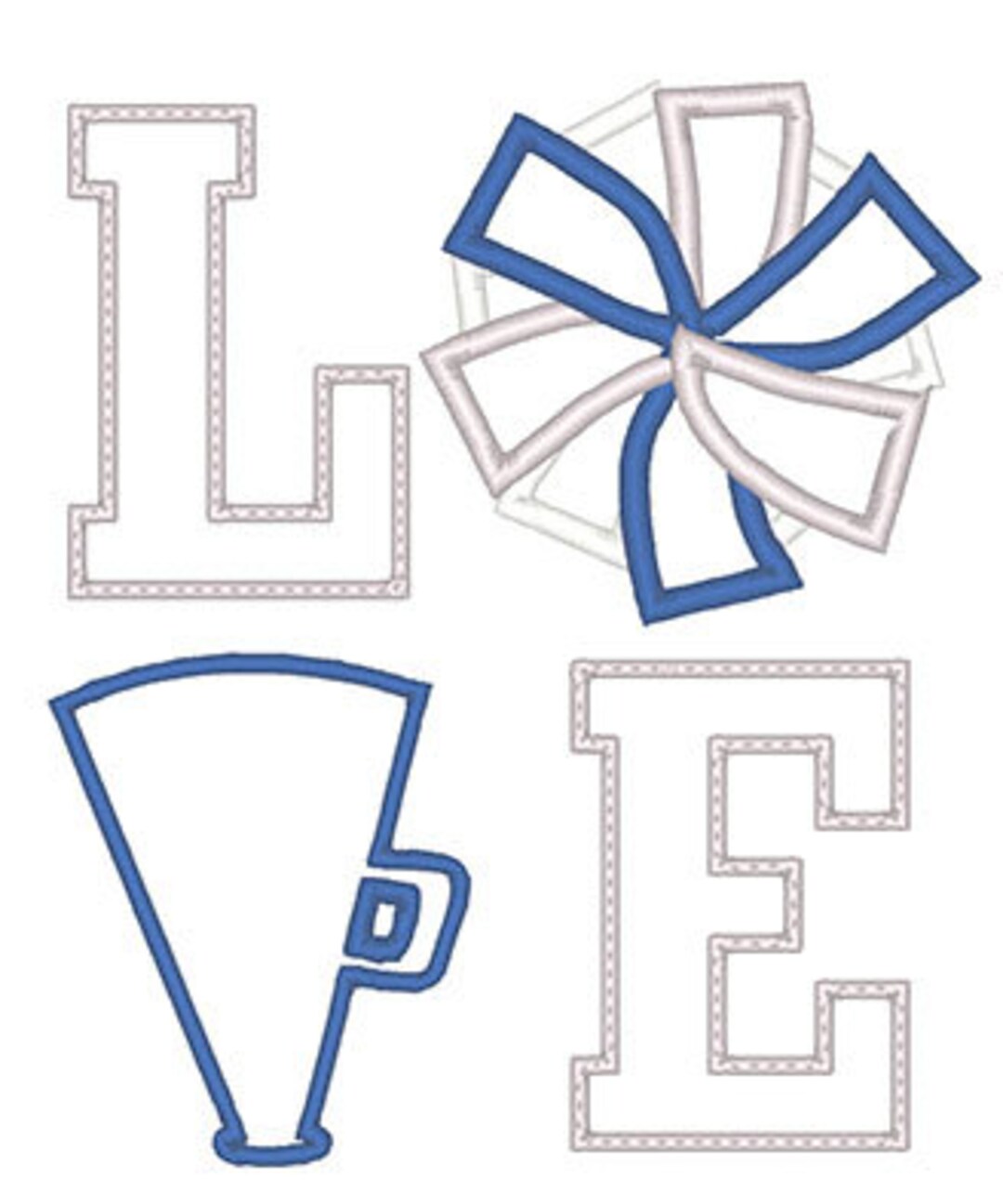 Megaphone Cheer Embroidery Design Instant Download - Etsy