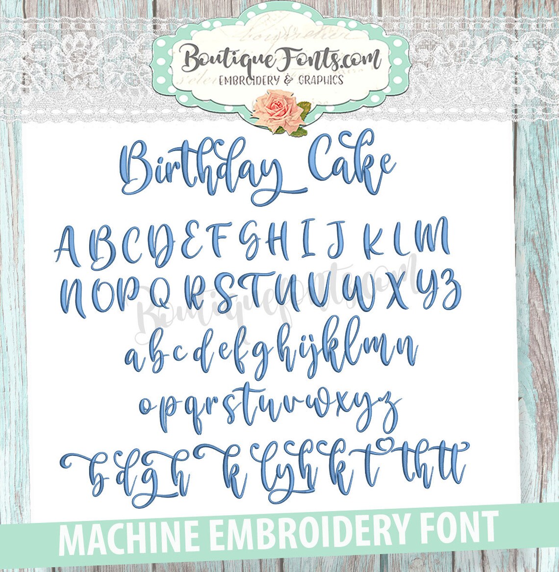 Birthday Machine Embroidery Font Set Instant Download | Etsy