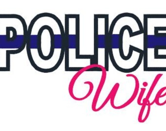 Blue Line Police Monogram Embroidery Font Instant Download