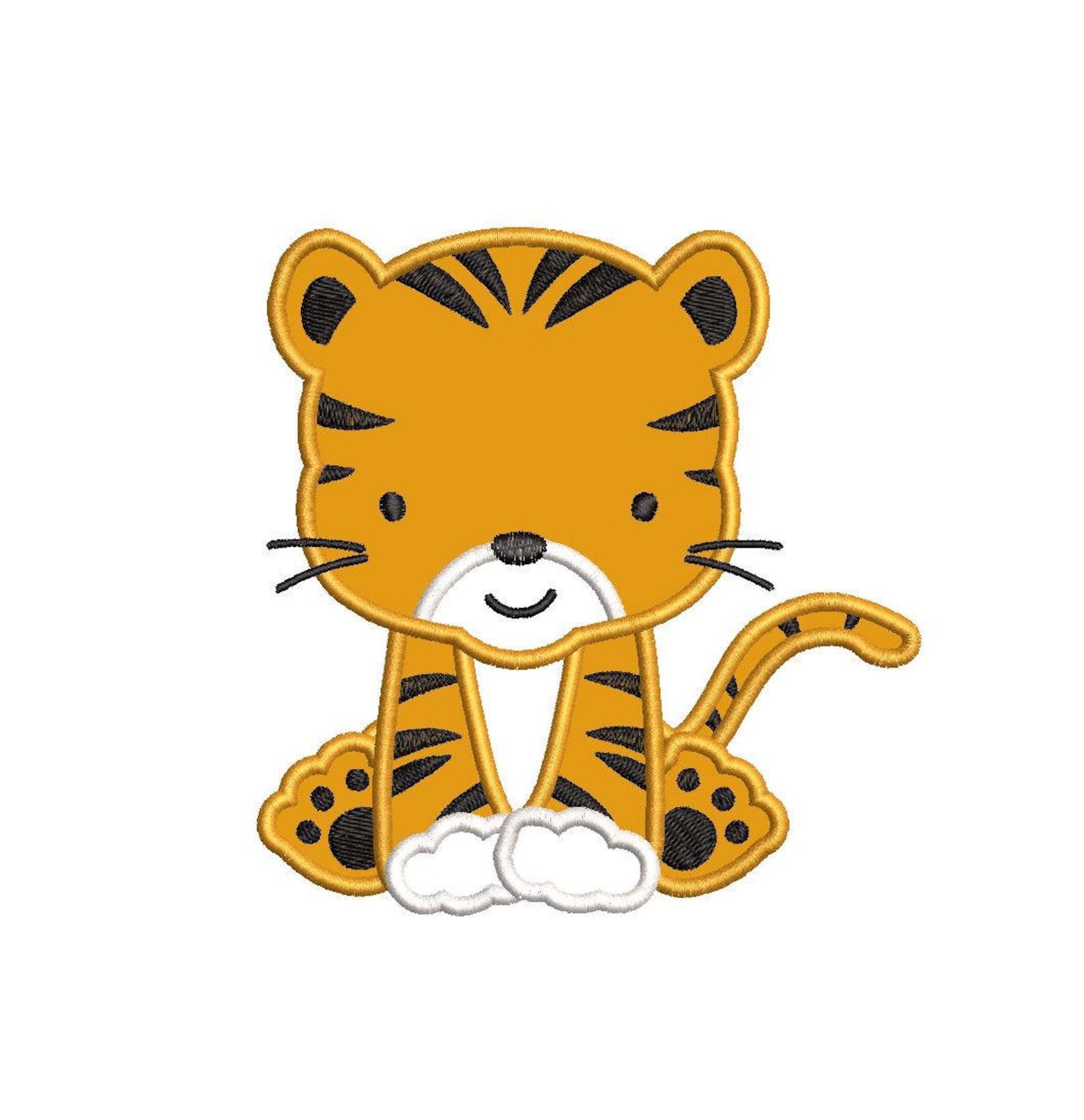 Baby Tiger Applique Embroidery Design Instant Download | Etsy