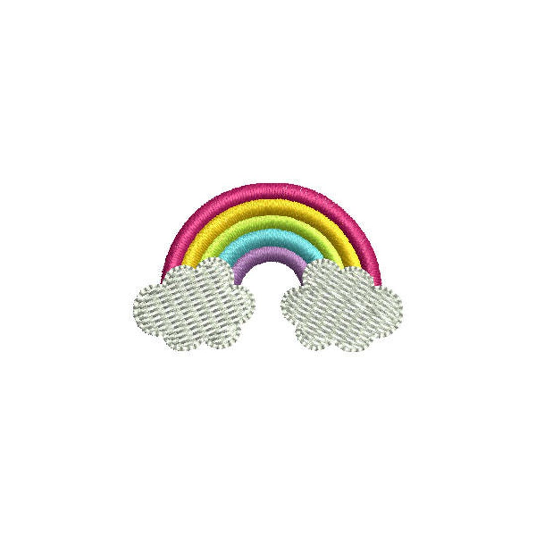 Mini Rainbow Machine Embroidery Design - Instant Download - Etsy
