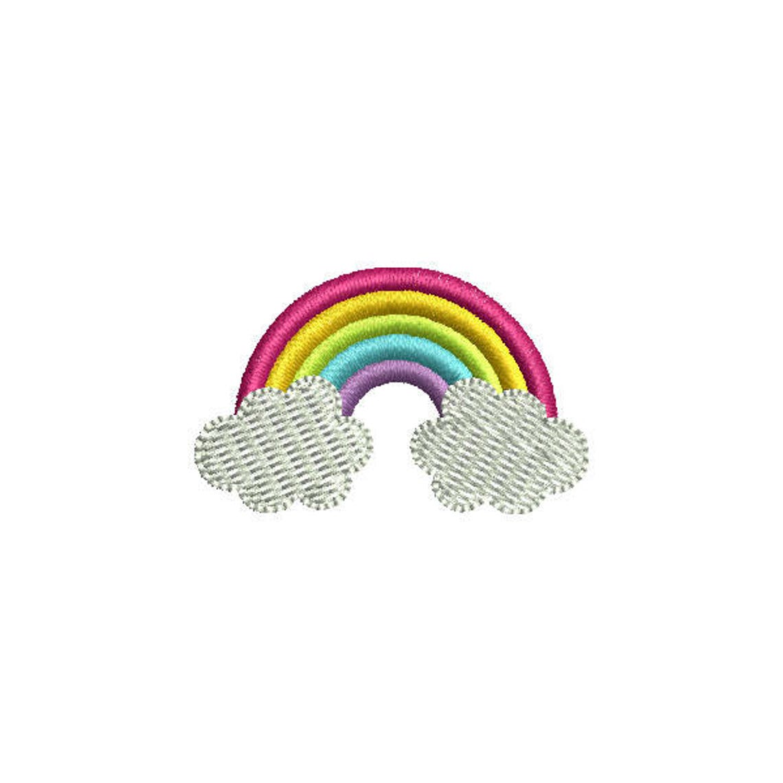 Mini Rainbow Machine Embroidery Design Instant Download - Etsy