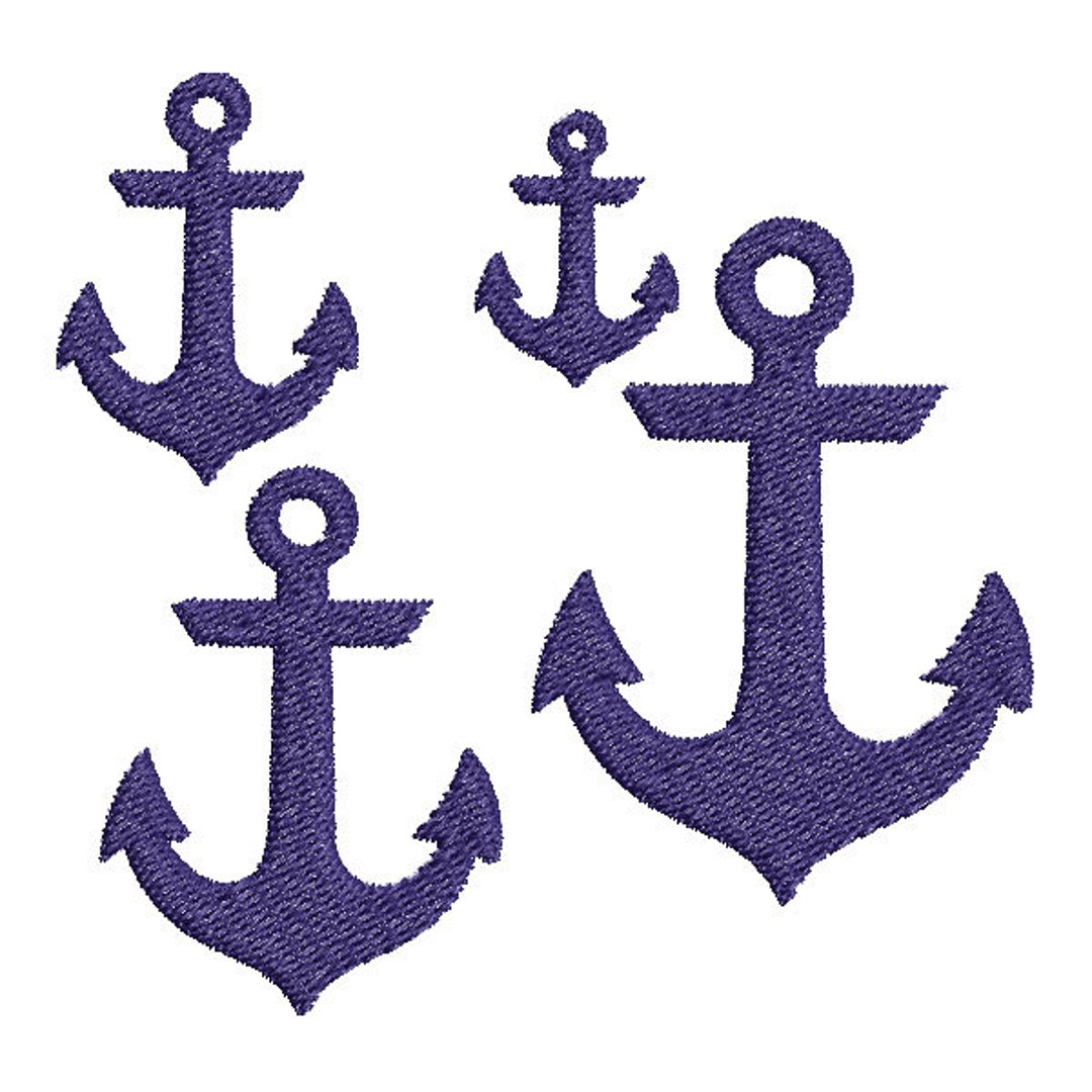 Mini Anchor Embroidery Design Set - Instant Download - Etsy