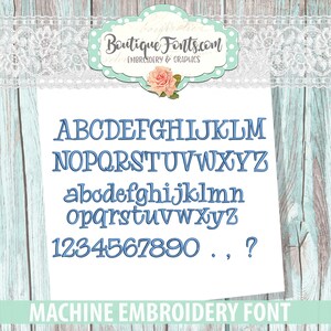 Brooks Font Machine Embroidery Font Set - Instant Download - Etsy
