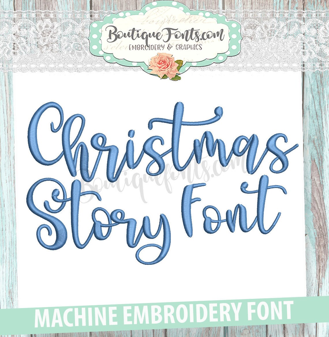 Christmas Story Machine Embroidery Font Set Instant Download | Etsy