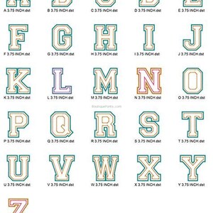 Double Applique Varsity Font Instant Download - Etsy