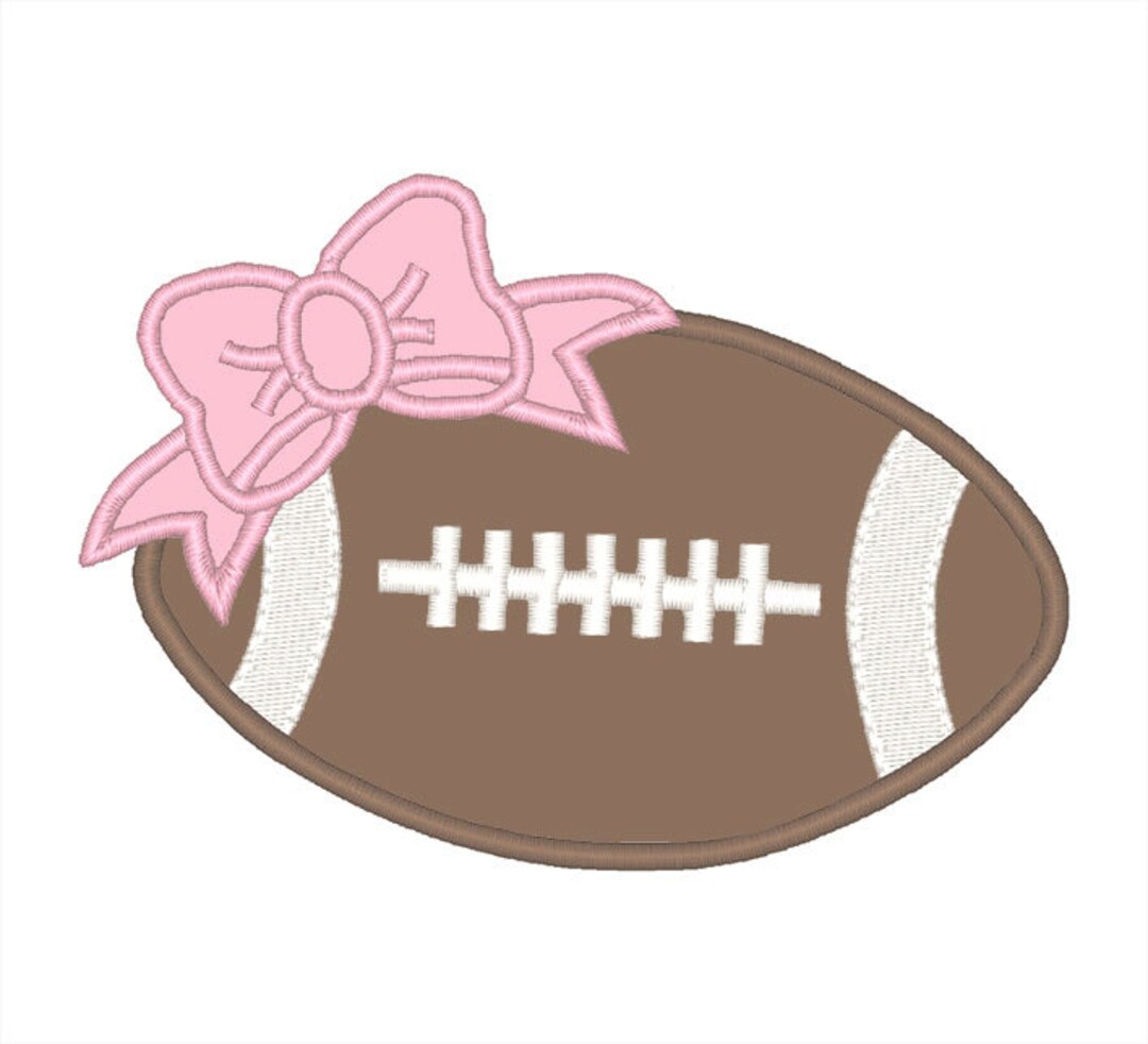 Bow Football Applique Embroidery Design - Instant Download - Etsy