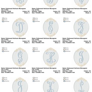 Heirloom Monogram Scroll Embroidery Font Set - Instant Download - Etsy
