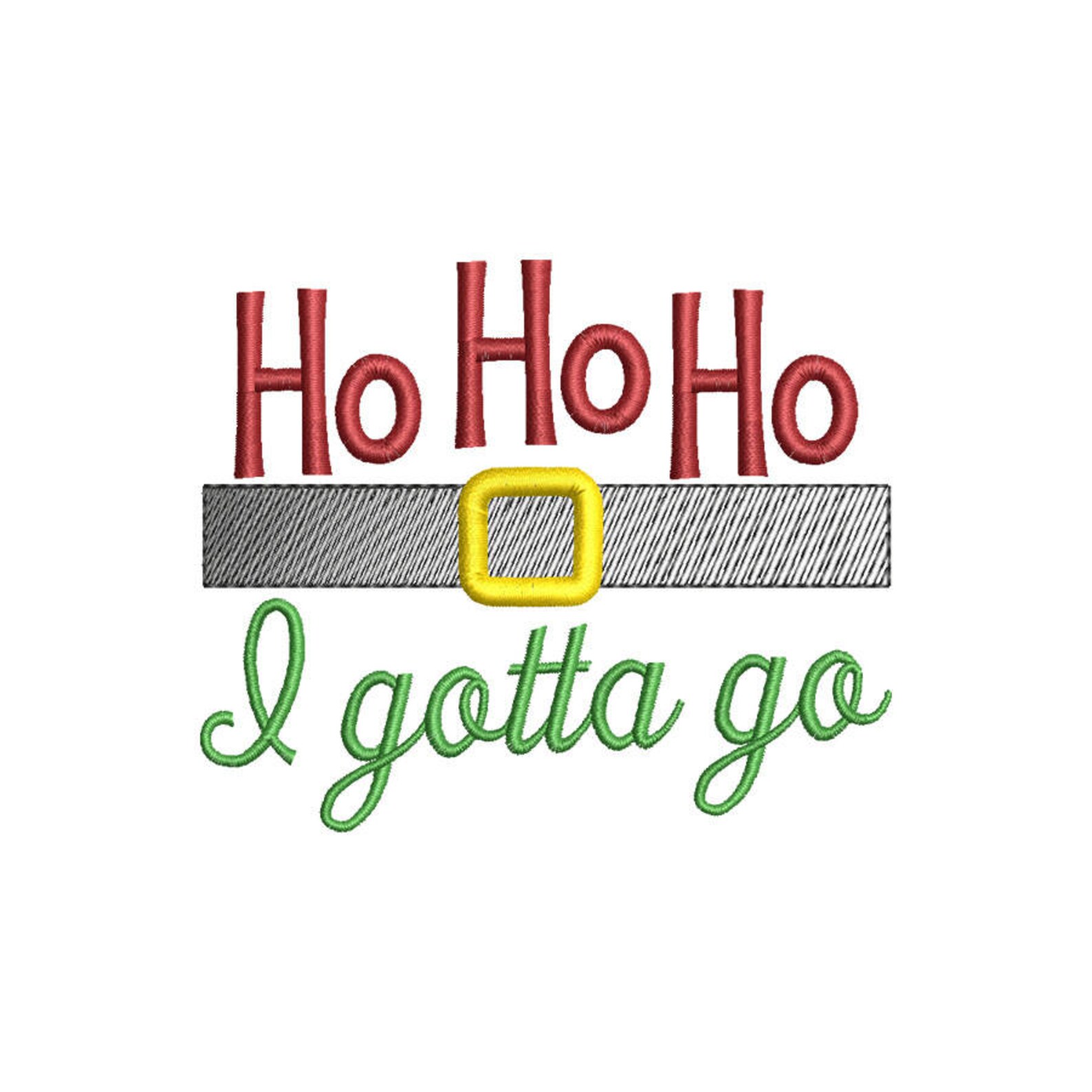Ho Ho Ho I Gotta Go Christmas Toilet Paper Embroidery Design - Etsy