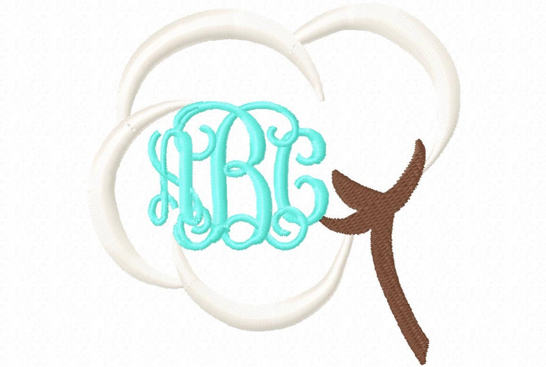Cotton Monogram Frame Applique Embroidery Design- Instant Download - Etsy