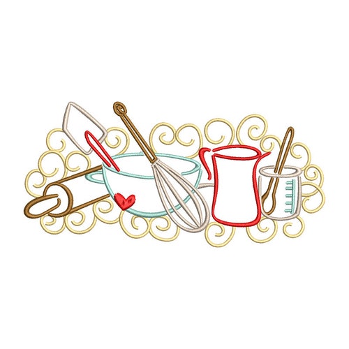 Bake off Applique Machine Embroidery Design-instant DOWNLOAD-4 - Etsy