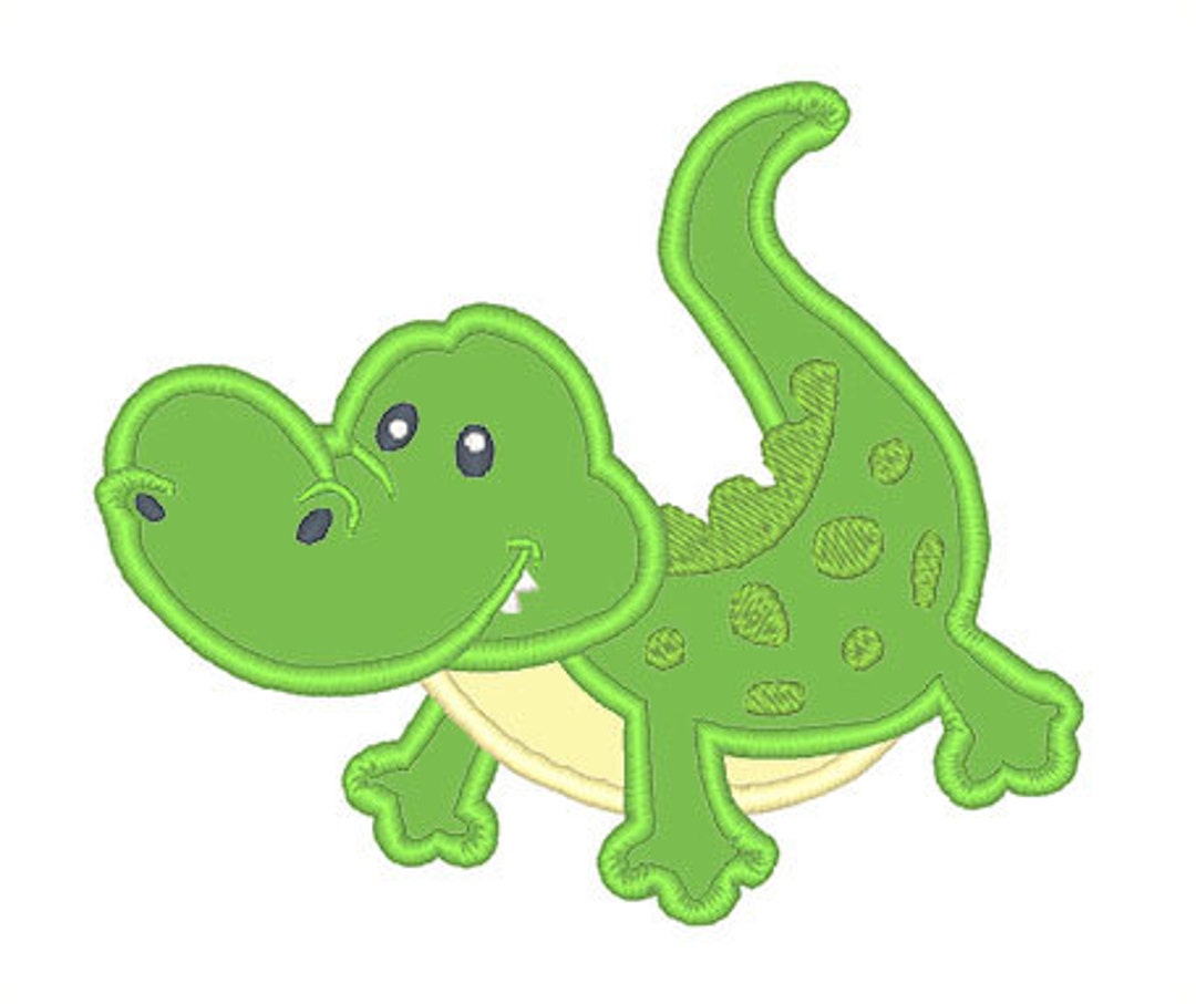 Alligator Applique Embroidery Design - Instant Download - Etsy