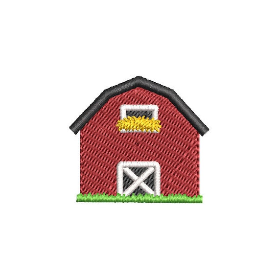 Mini Barn Machine Embroidery Design Instant Download | Etsy