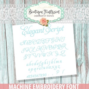 Elegant Embroidery Script Font Set - Instant Download - Etsy