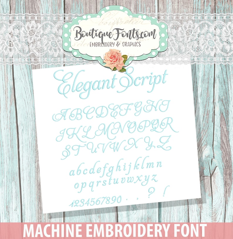 Elegant Embroidery Script Font Set - Instant Download - Etsy UK