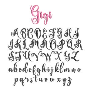 Gigi Machine Embroidery Font - INSTANT DOWNLOAD - Etsy