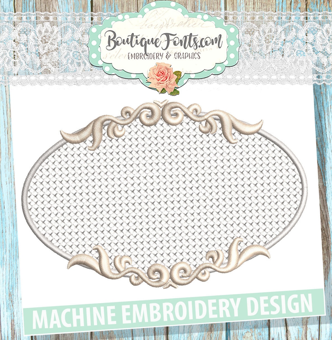 Embossed Scroll Frame Embroidery Monogram Frame - Instant Download - Etsy