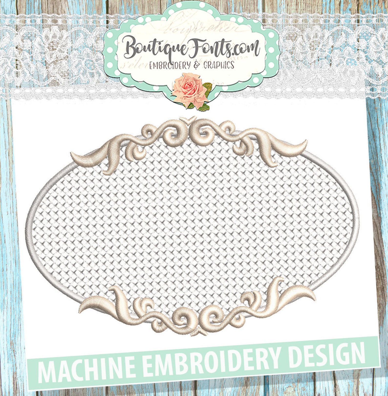 Embossed Scroll Frame Embroidery Monogram Frame - Instant Download - Etsy