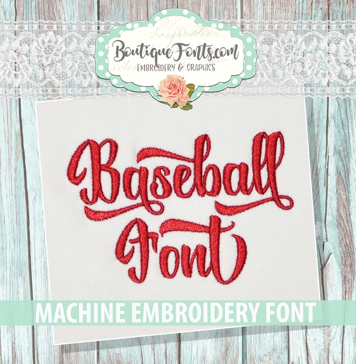 Baseball Script Font Machine Embroidery Font Set Instant - Etsy
