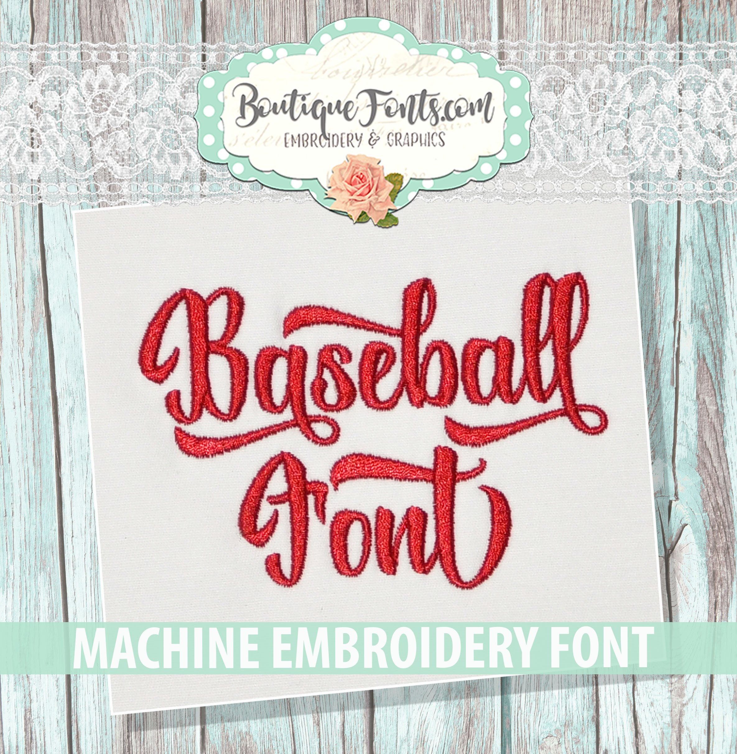 Baseball Script Font Machine Embroidery Font Set Instant | Etsy