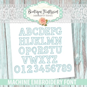 Classic Block Applique Embroidery Font- Instant Download - Etsy