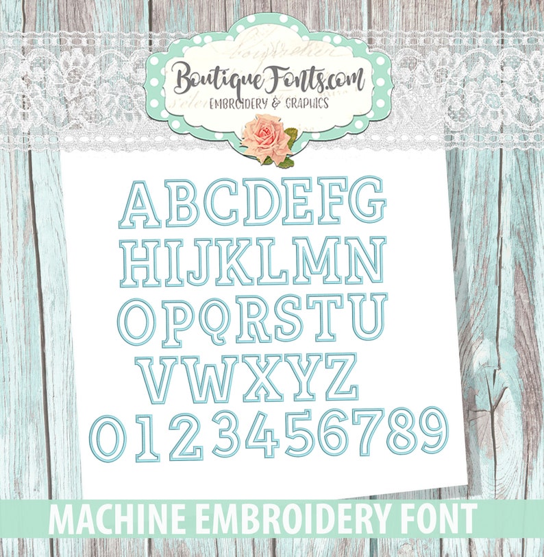 Classic Block Applique Embroidery Font Instant Download - Etsy