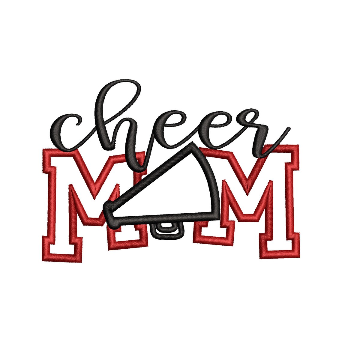 Cheer Mom Applique Embroidery Design - Instant Download - Etsy
