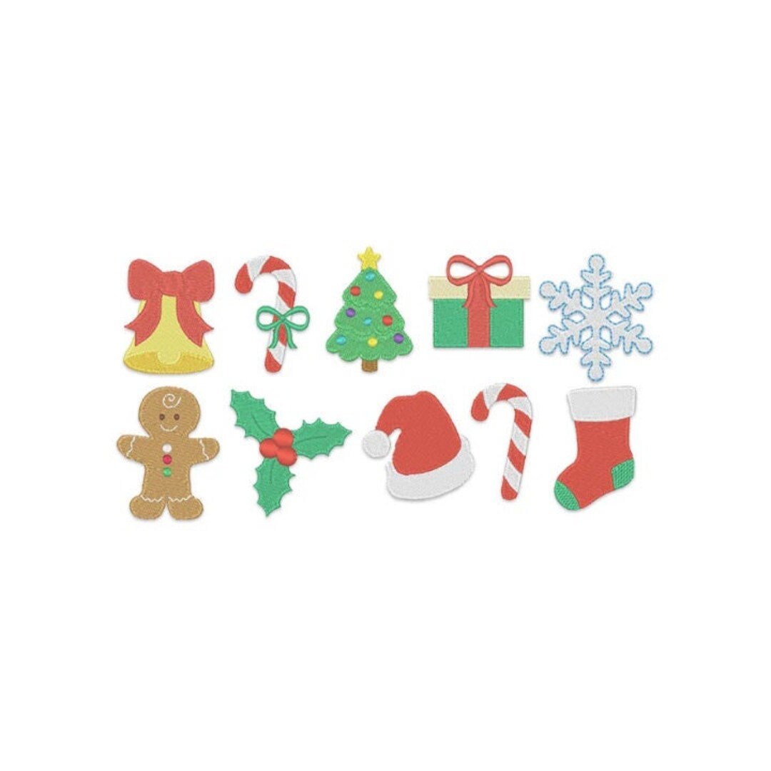 Christmas Minis Embroidery Design Set - Instant Download - Etsy