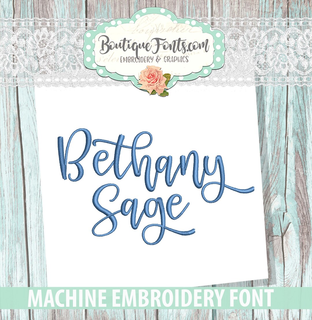 Paisley Embroidery Font Machine Embroidery Font Set - Instant Download ...