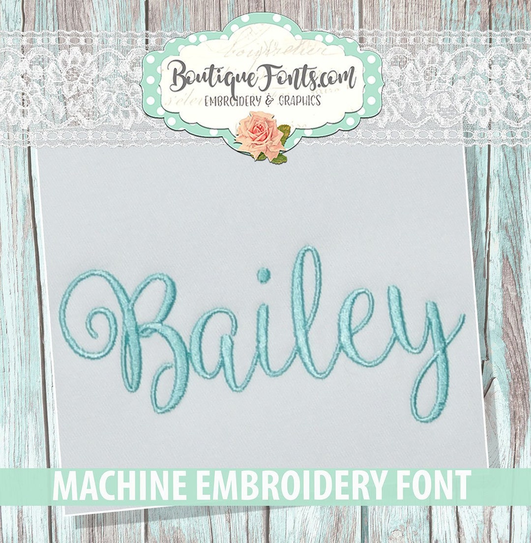 Curly Embroidery Font Set - Instant Download - Etsy