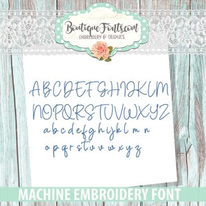 Baylor Stacked Script Font Machine Embroidery Font Set - Instant ...