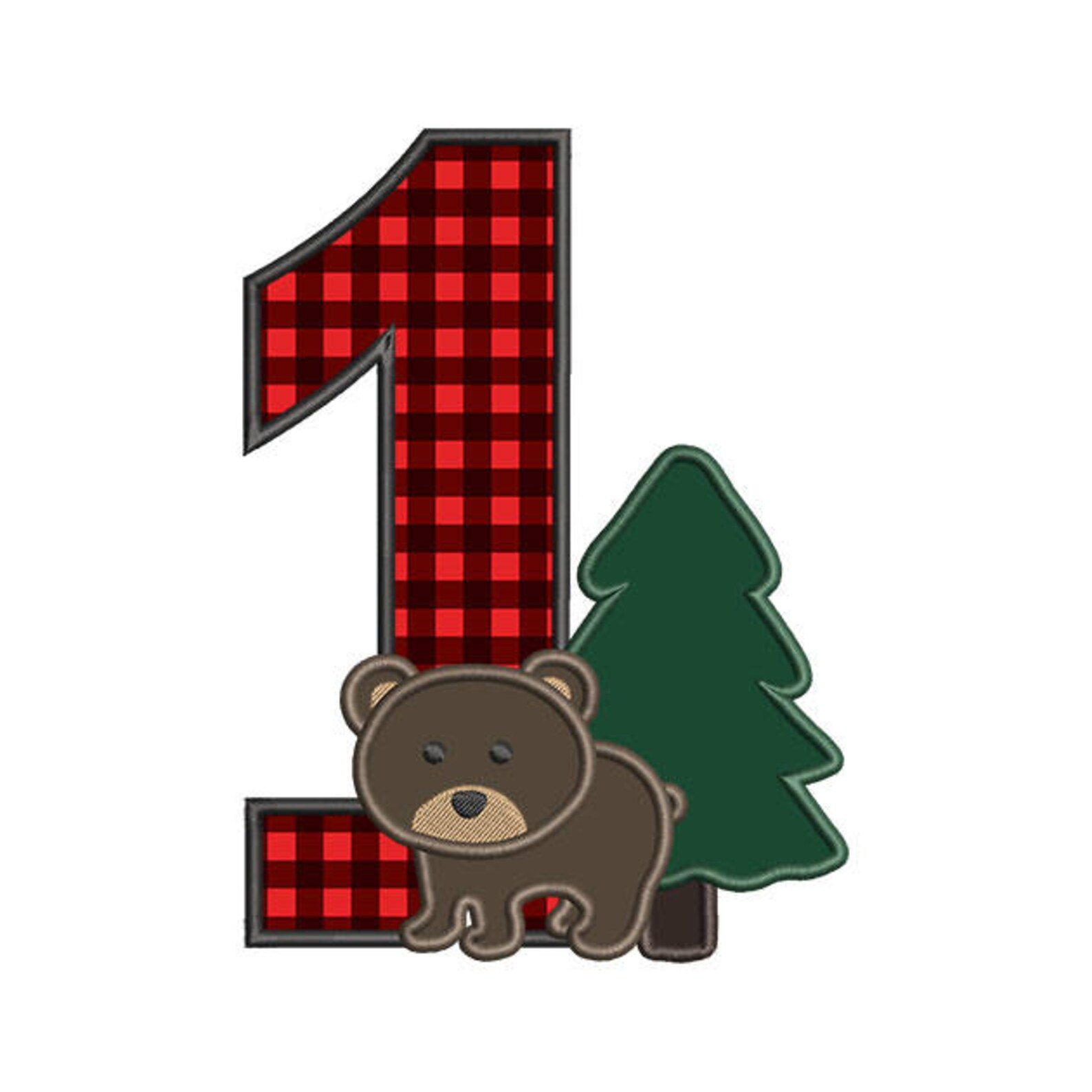 Forest Numbers Applique Embroidery Font Instant Download - Etsy