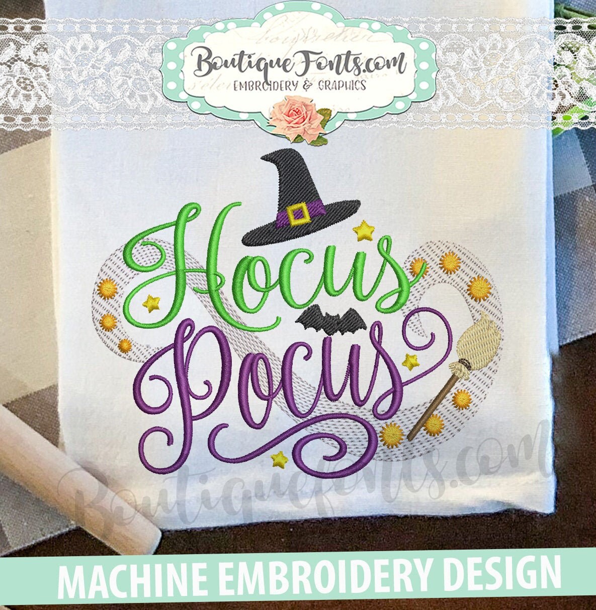 Hocus Pocus Witch Embroidery Design Instant Download | Etsy