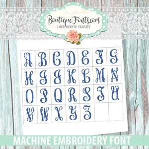 Interlocking Monogram Embroidery Font Set - Instant Download - Etsy
