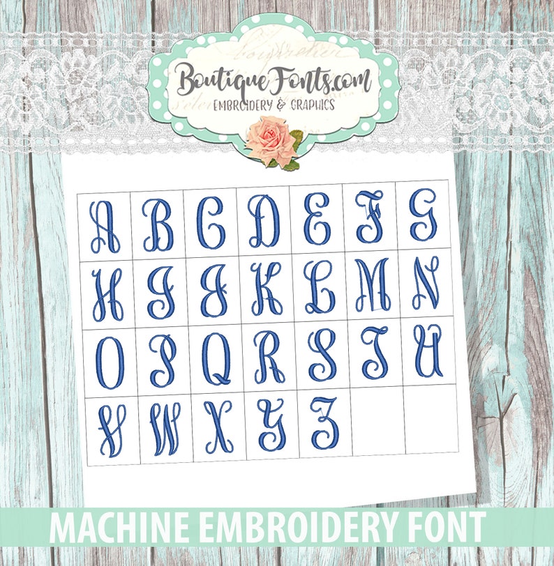 Interlocking Monogram Embroidery Font Set - Instant Download - Etsy