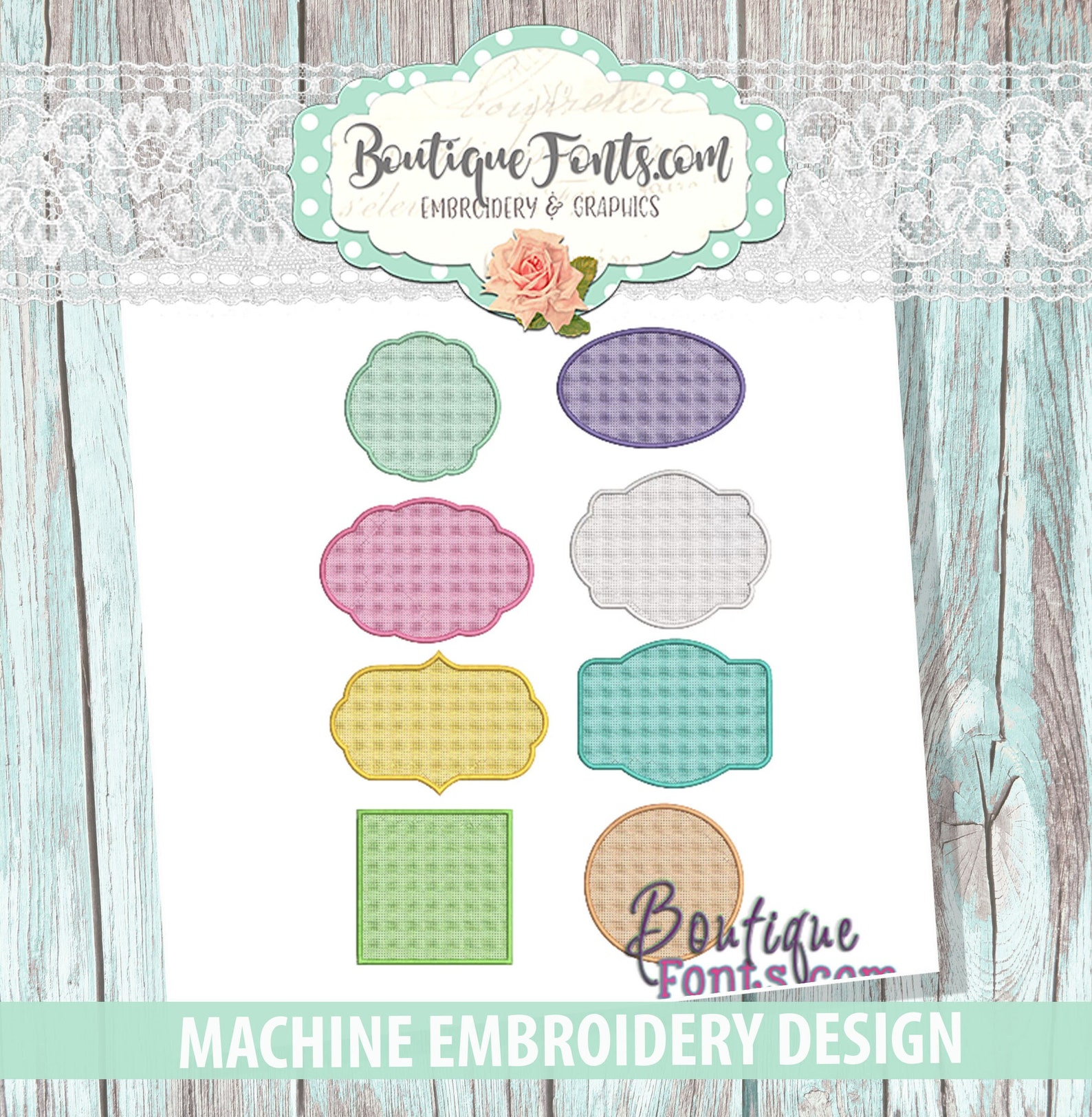 Embossed Frame Knockdown Frame Machine Embroidery Design - Etsy