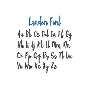 Landon Machine Embroidery Font Set - Instant Download - Etsy