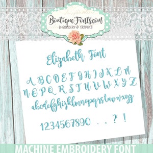 Elizabeth Machine Embroidery Font - INSTANT DOWNLOAD - Etsy