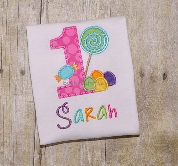 Candy Land Birthday Numbers Embroidery Set Instant Download | Etsy