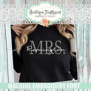 Remington Script Font Machine Embroidery Font Set Instant Download - Etsy