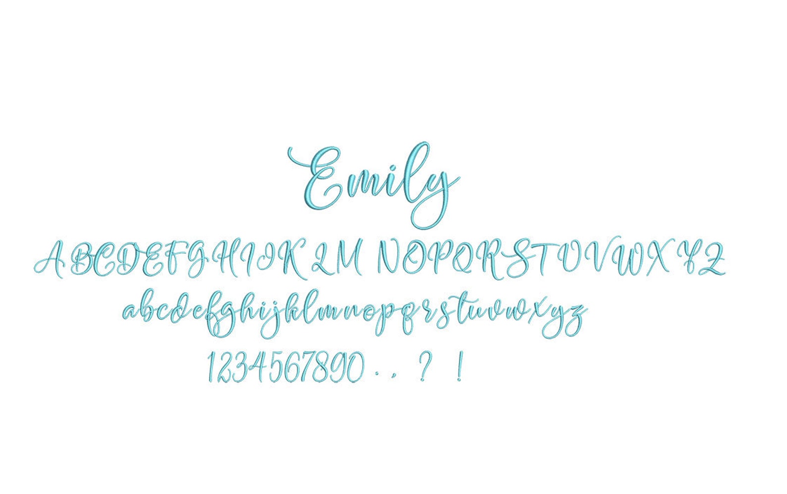 Emily Machine Embroidery Font INSTANT DOWNLOAD - Etsy